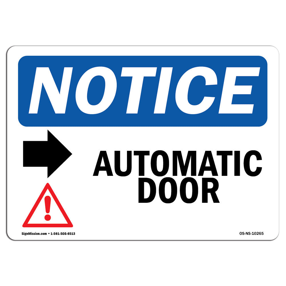 SignMission Automatic Door [Right Arrow] Sign with Symbol | Wayfair